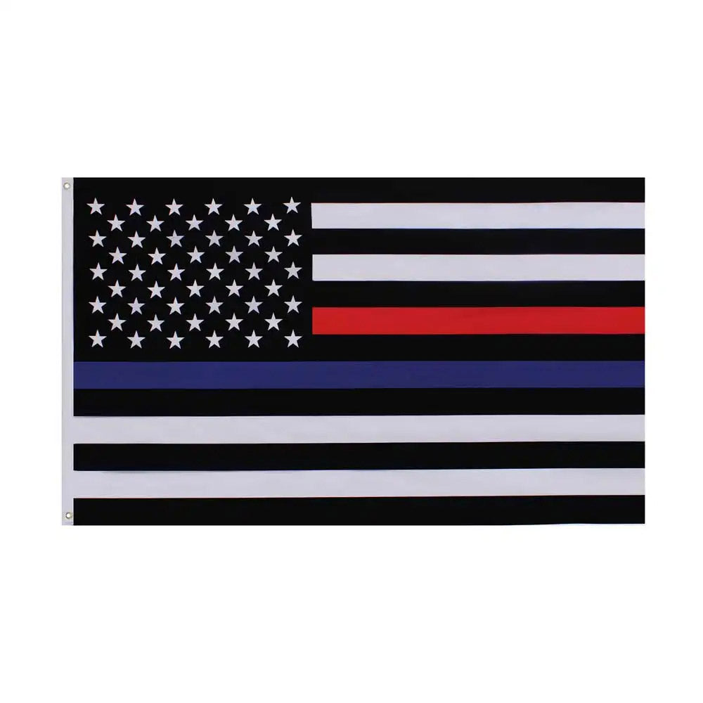 3 x 5 Feet Thin Blue and Thin Red Line Flag