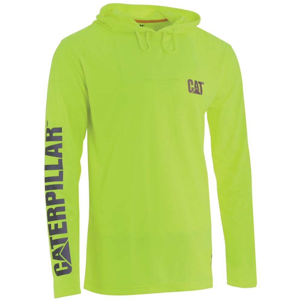 CAT Hi-Vis Hooded Long Sleeve T-Shirt