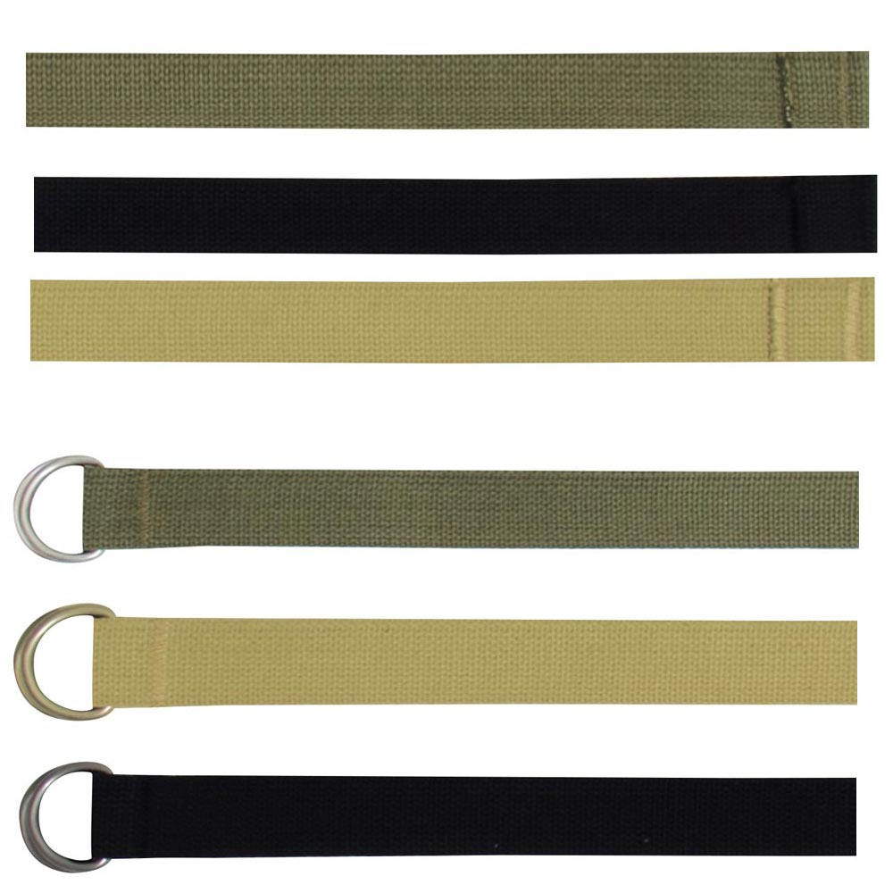 Military D-Ring Expedition Cotton Web Belt