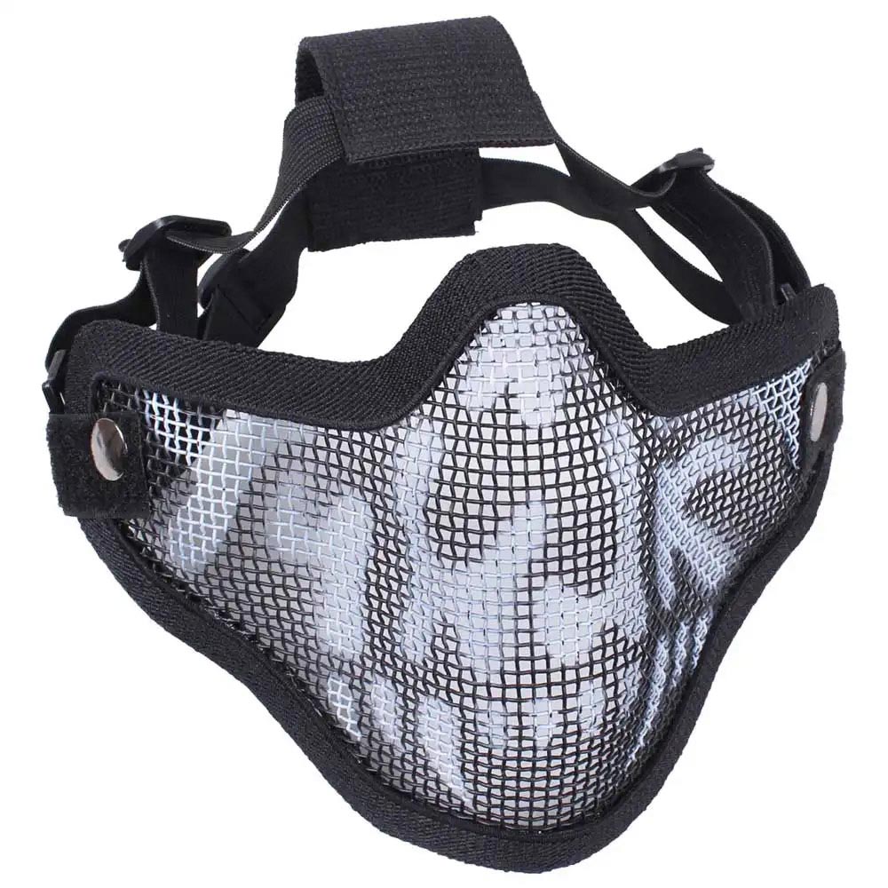 Bravo Tac Gear Strike Black Skull Steel Mesh Face Mask