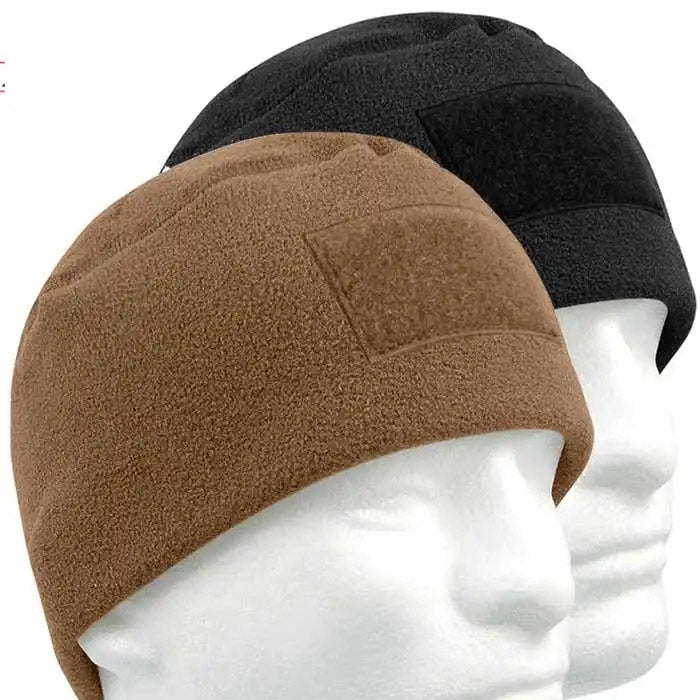 Military Polar Fleece Winter Hat with Patch Loop