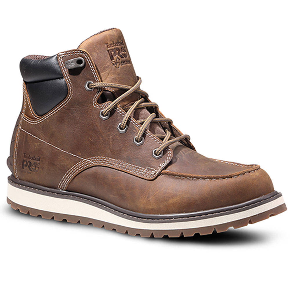 Timberland Pro Irvine Brown 6-Inch Moc Wedge Work Boot