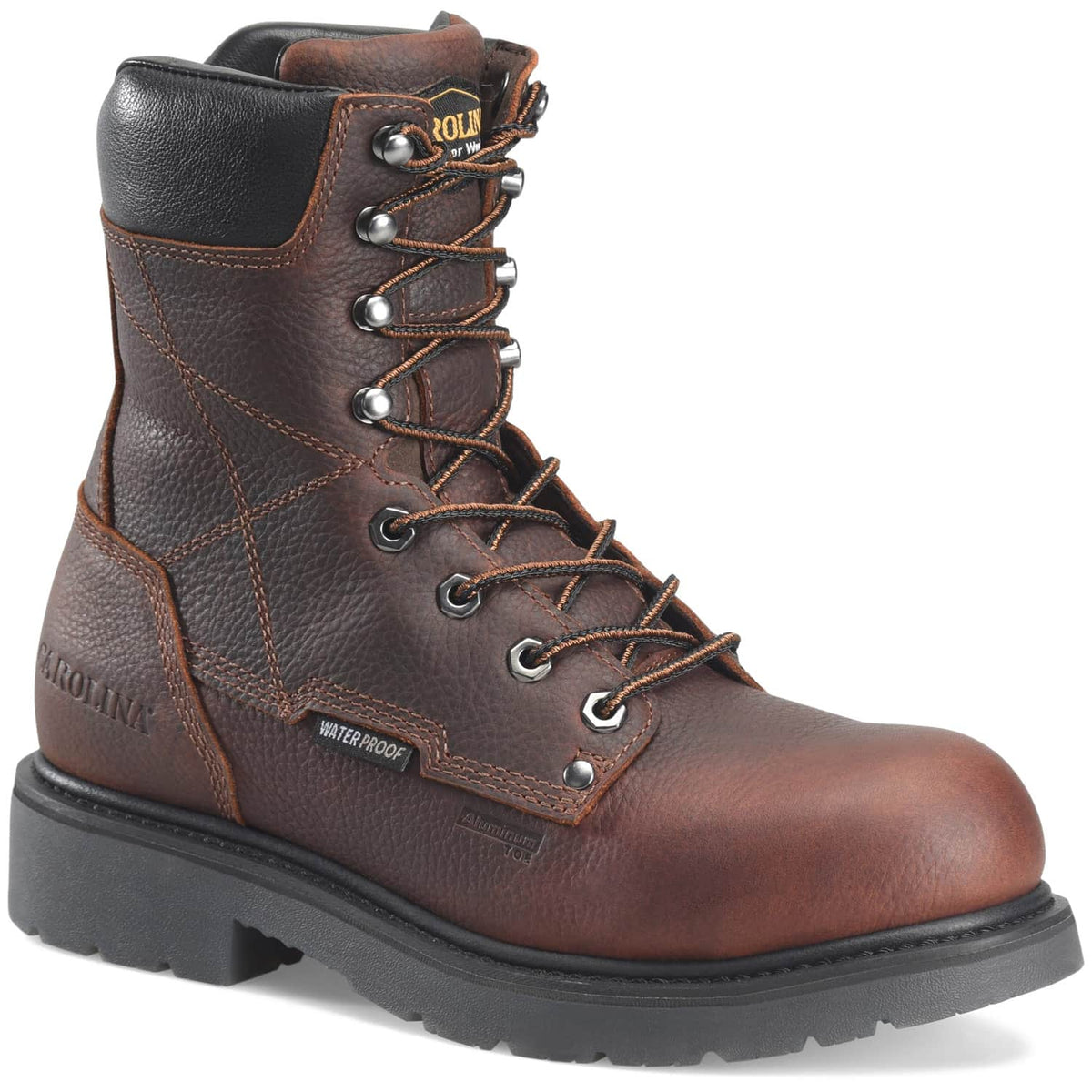 Carolina Dice Men’s 8-inch Safety Toe Waterproof Brown Work Boot