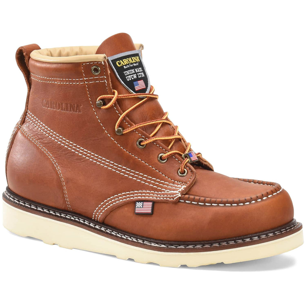 Carolina Amp USA 6-Inch Moc Wedge Steel Toe Work Boot