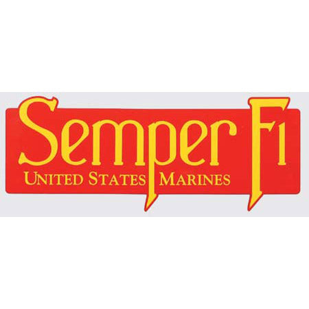 Semper Fi Marines Bumper Sticker : Military Bumper Stickers
