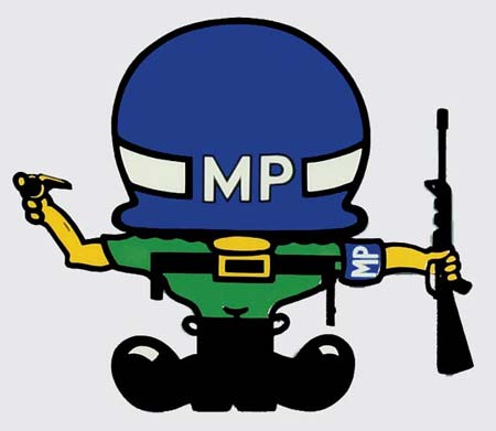 M.P. Short Guy Sticker - Military Decals