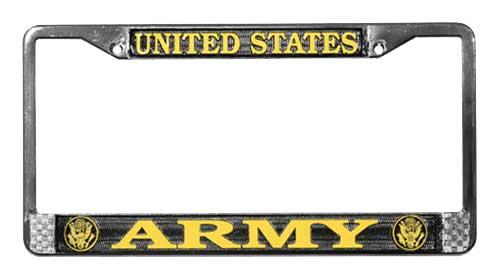 United States Army License Metal Plate Frame | Military License Plate Frame