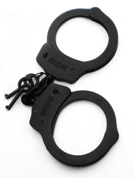 Professional Black Finish Chain Handcuff from HWC Equipment
