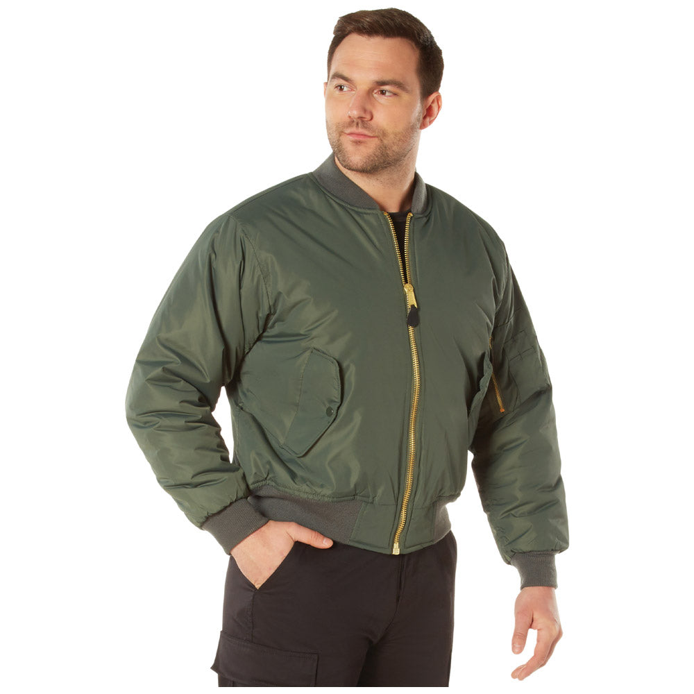 Nylon Enhanced Water Resistant MA-1 Bomber Jacket Nylon Enhanced Water Resistant MA-1 Bomber Jacket