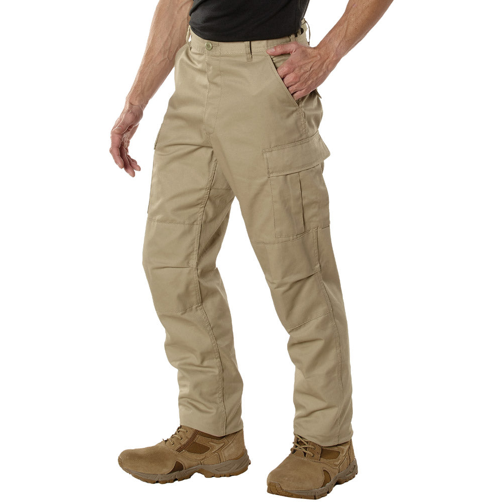 Khaki Basic BDU Military Heavy Duty Cargo Pants
