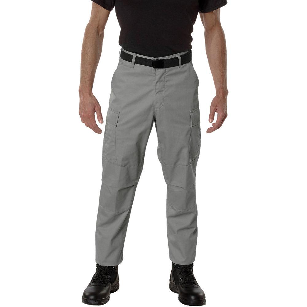 Gray Basic BDU Military Heavy Duty Cargo Pants