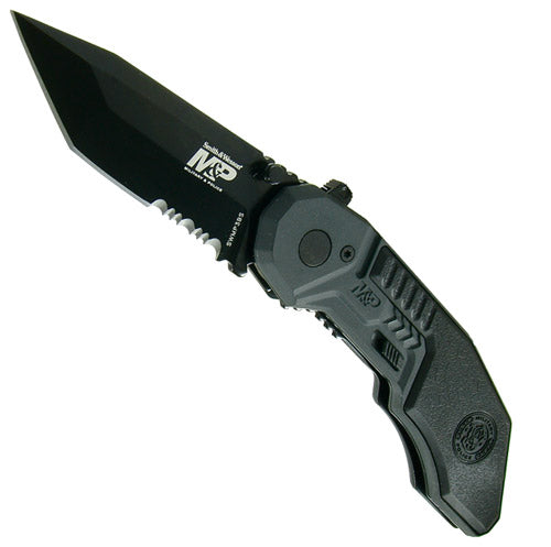 Smith & Wesson SWMP3BS MAGIC Black Combo Edge Tanto Knife | Assisted ...