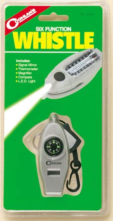 Whistle with LED flashlight and Compass | Survival Whistle multitool ...